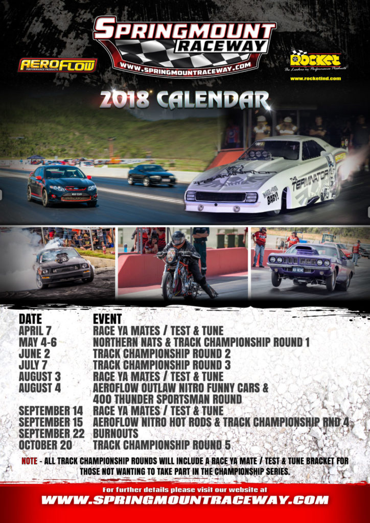 2018 Calendar Released! – Springmount Raceway